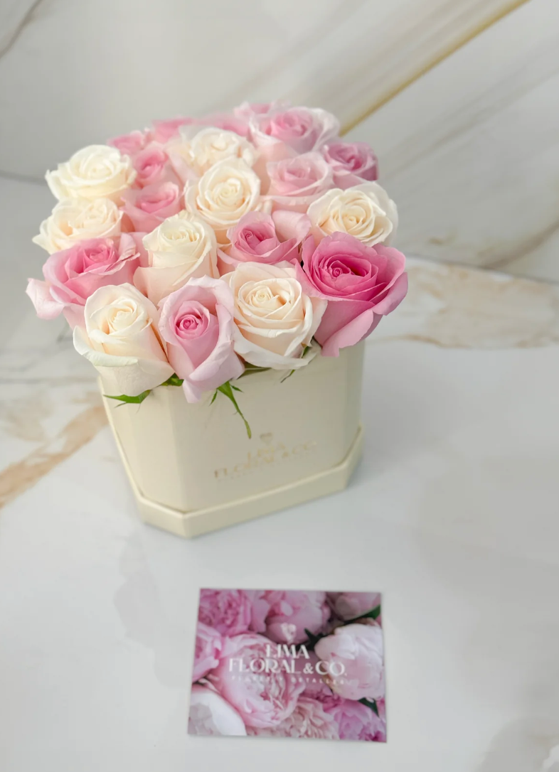 Mini Box Pastel - Rosas en tonos pasteles – Lima Floral & Co.